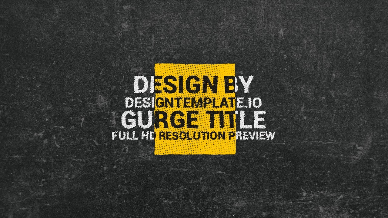 Grunge Titles Animation After Effects Template
