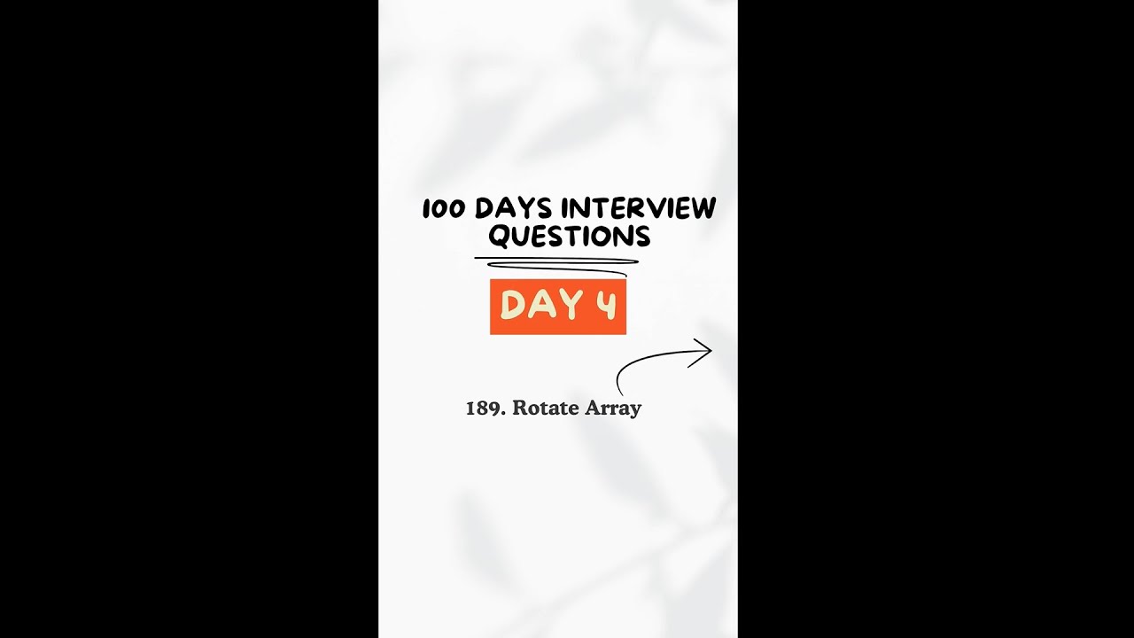 Day 4 - 189. Rotate Array