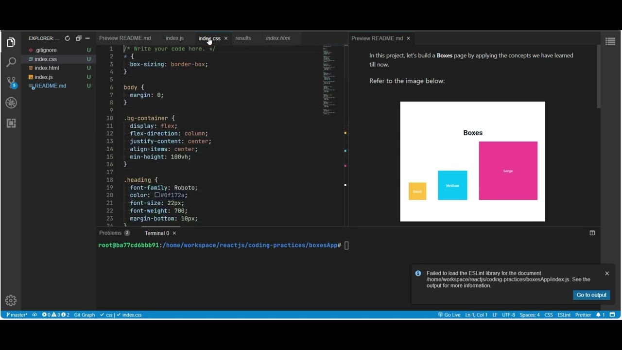 React JS | Coding Practice-2 | Boxes | NxtWave | CCBP 4.0