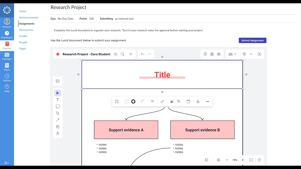 Using Lucidspark to complete an assignment: Student Video