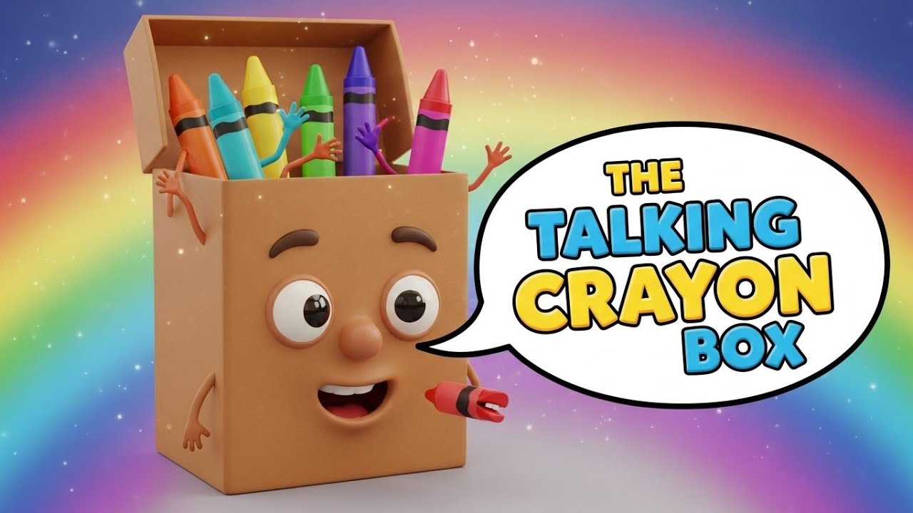 The Talking Crayon Box 🖍️🗣️🌈 | Learn Colors for Kids | Fun Talking Objects Video