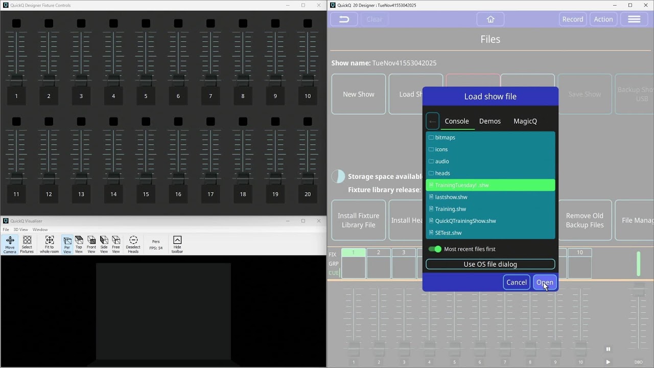 ChamSys #TrainingTuesday -  QuickQ Setting up your show and controlling fixtures
