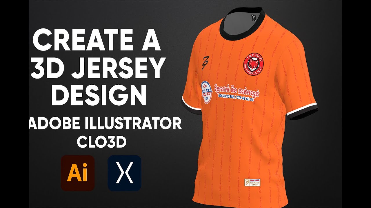 Create a 3D Jersey Design | Adobe Illustrator | CLO3D