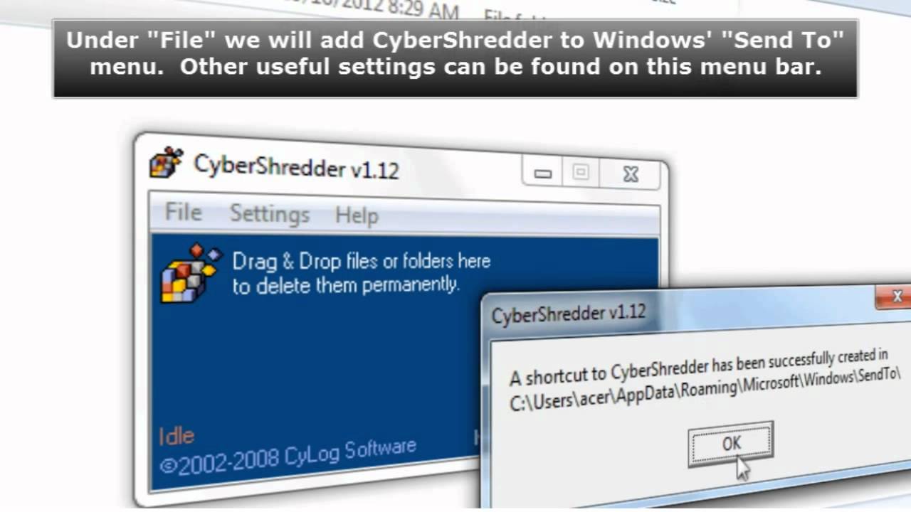 CyberShredder Tutorial