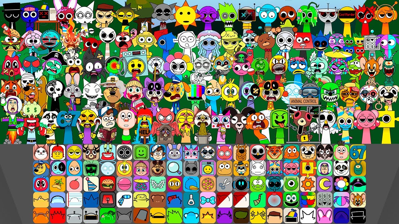 Incredibox Sprunki Retake ALL 100 My OC's Characters and Reactions Together! ALL My Sprunki OC