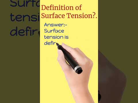 Definition of Surface tension?/#shorts/#shabbseducation