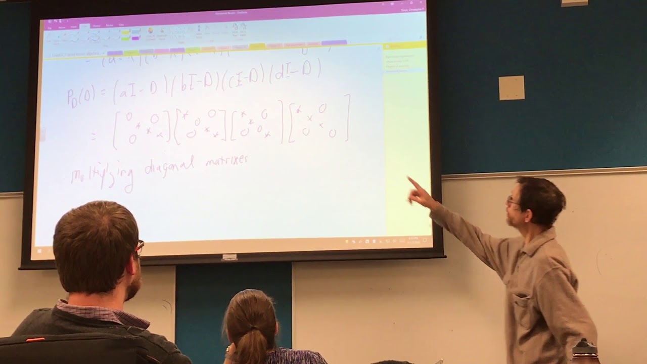Class 11/27/18 -- Eigenvector/eigenvalue exercises review problems  (12.4)