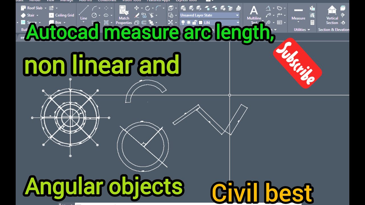 Arc, curve and angular dimensions