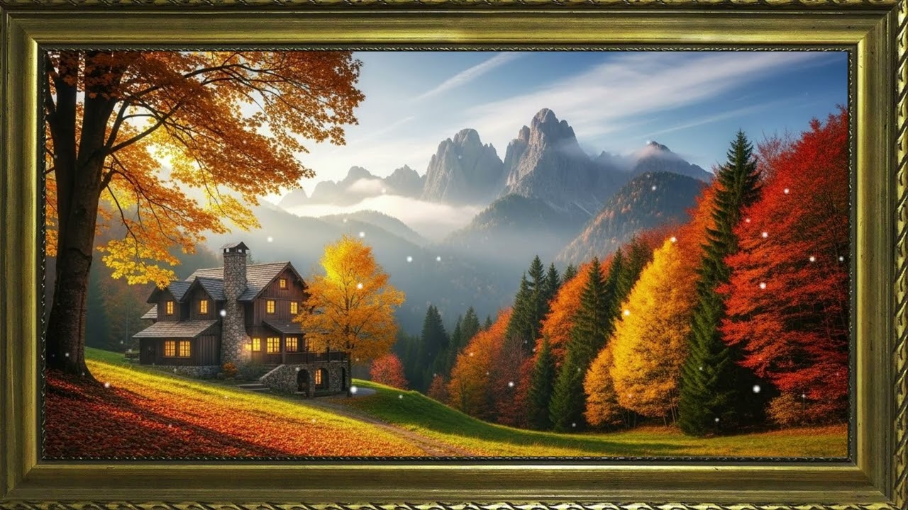 💐🌺🌸TV Frame 7 wonderful autumn house 4K wallpapers | Joo Art Frame TV💐🌺🌸