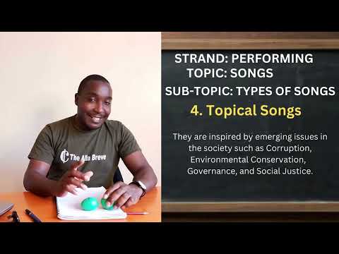 CBC GRADE 4, LESSON 4: TYPES OF SONGS