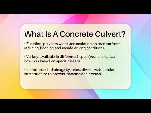 What Is A Concrete Culvert? - Civil Engineering Explained