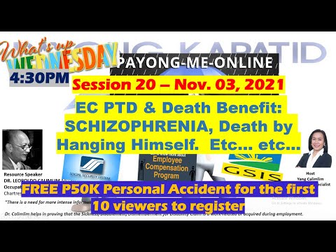 EC PTD & Death Benefit: SCHIZOPHRENIA, Death by Hanging Himself... Etc... etc