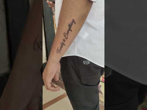 family is everything. caption tattoo.