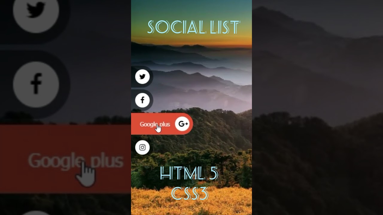 Social icon media buttons with amazing animation on hover using html & css