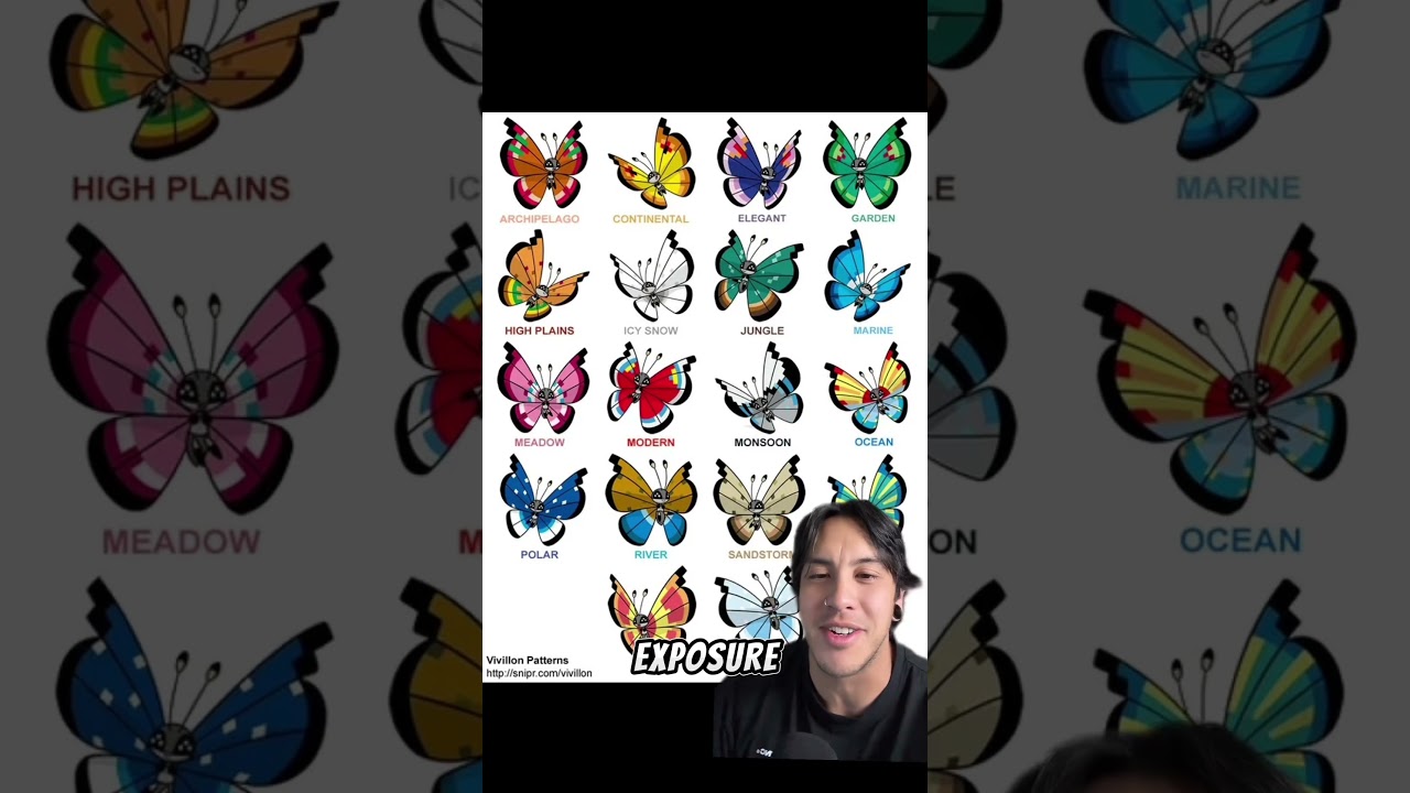 Pokemon Center Japan Vivillion pin set