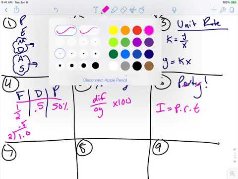 7th grade reference sheet