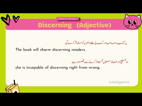 Discerning meaning in urdu with Examples sentences | Adjectives