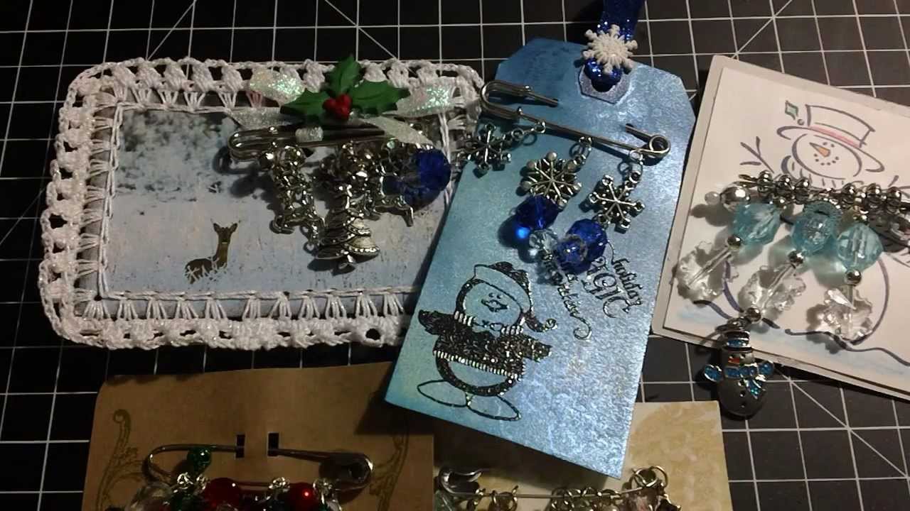 Uniquely Charming Safety Pin Brooch Swap at Craft Happens