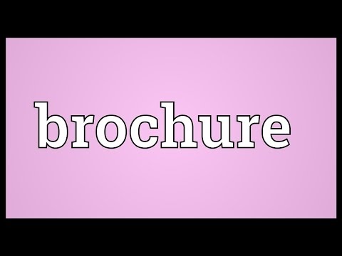 Brochure Meaning