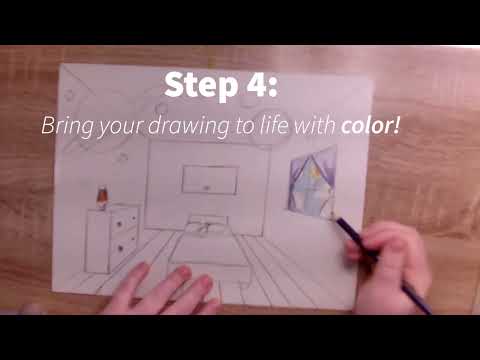 Surreal One-Point Perspective Room