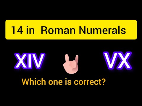 14 in Roman Numerals||How to write 14 in Roman Numerals