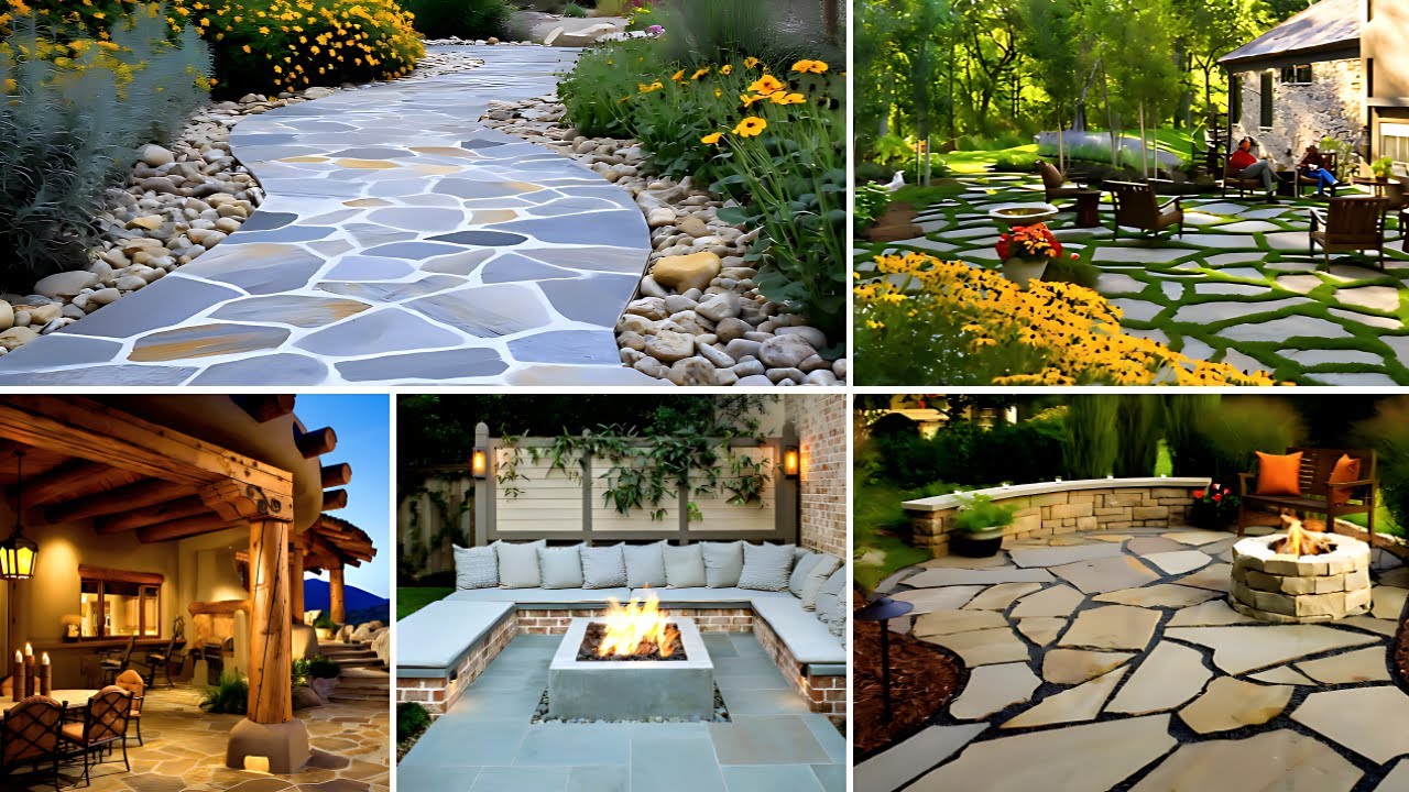 49+ Best Flagstone Walkway Ideas