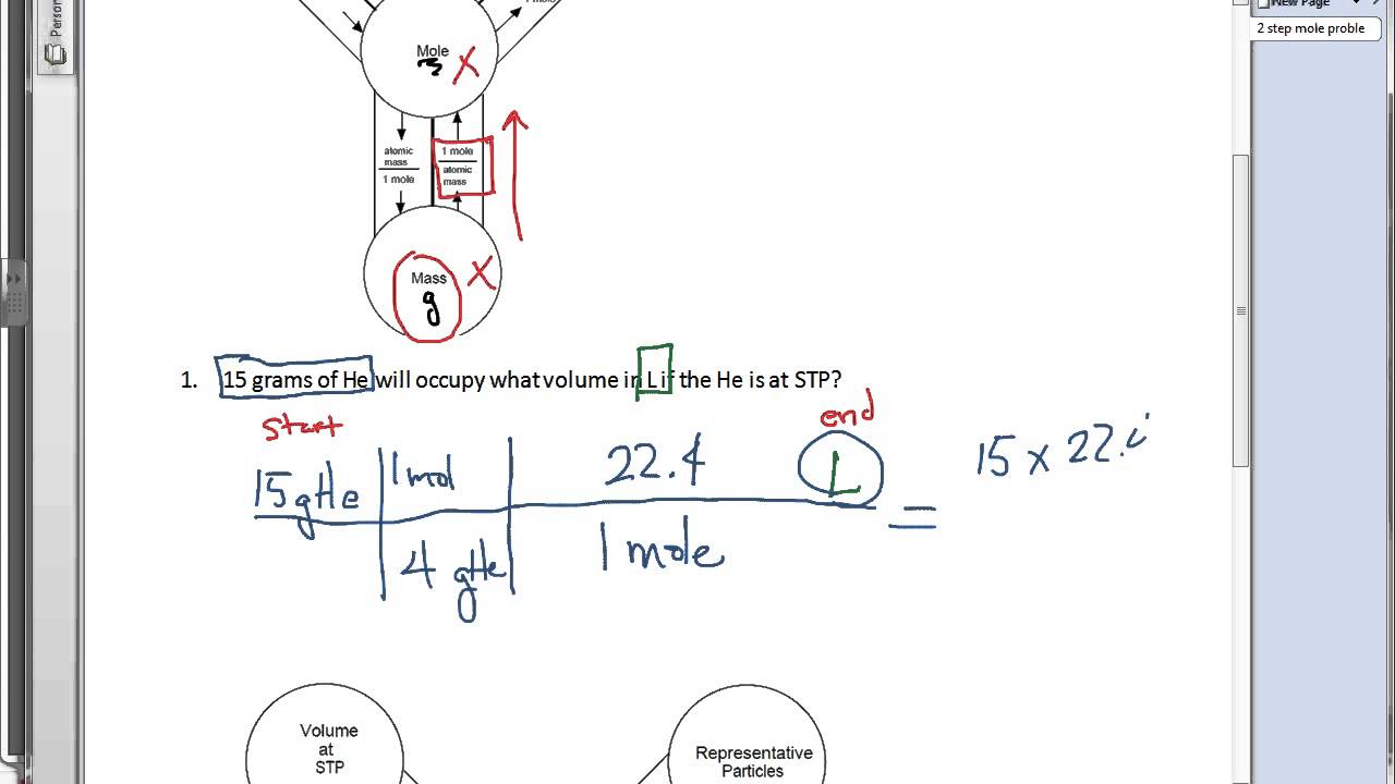 2 Step mole problems