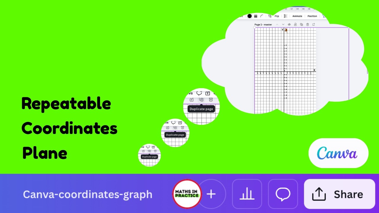 Canva Repeatable Coordinates Plane Tutorial  coordinates plane