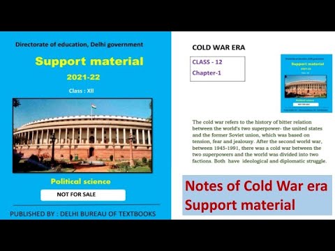 Notes of cold war era, class-12(support material in English) # shorts
