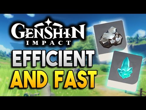Fast and Efficient Route/Path to mine Minerals! - More than 70 Crystal per run! -【Genshin Impact】