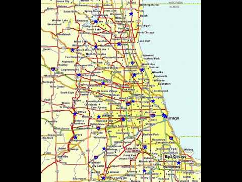 map of Chicago Illinois