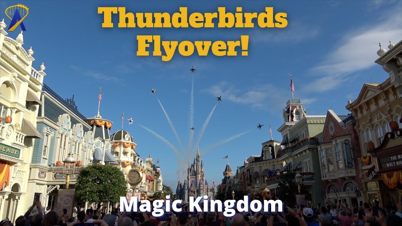 MyDisneyFix | Multi-Angle Thunderbirds Fly Over Magic Kingdom at Walt ...