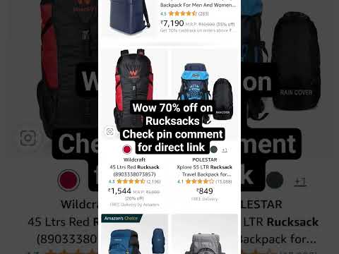 Wow 70% off on Rucksacks 🤩 #today #amazon #trending #rucksack #price #discount #shorts #amazing