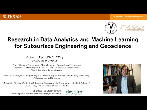 New Research in Subsurface Data Analytics and Machine Learning