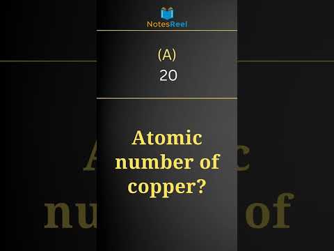 What is the atomic number of copper?