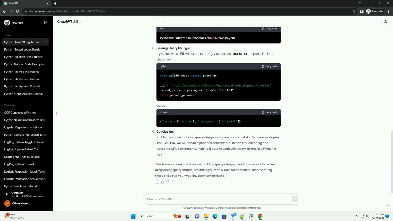 python build query string