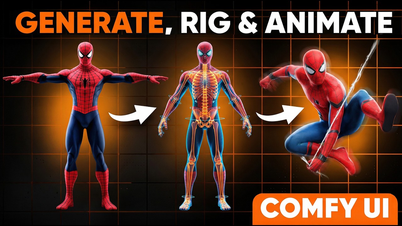 Generate, Rig & Animate 3D Characters in Seconds! (ComfyUI Guide)