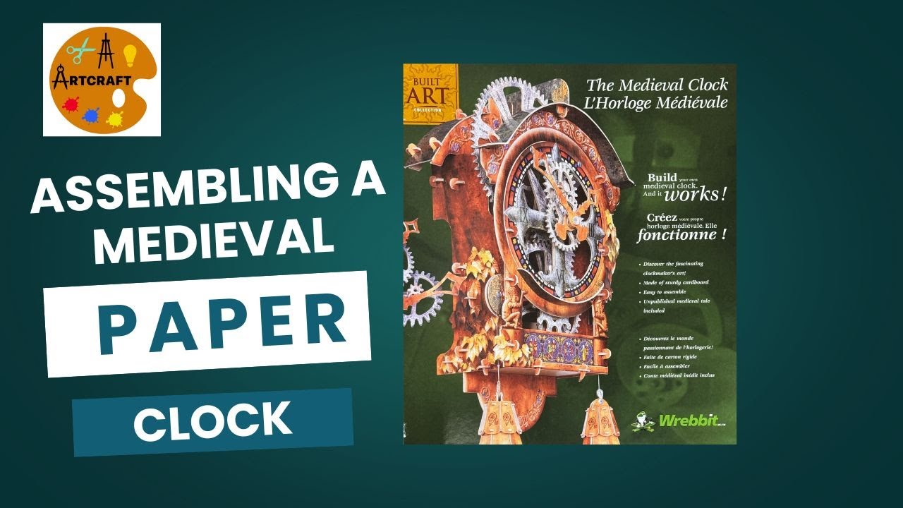 Medieval paper clock assembly.
