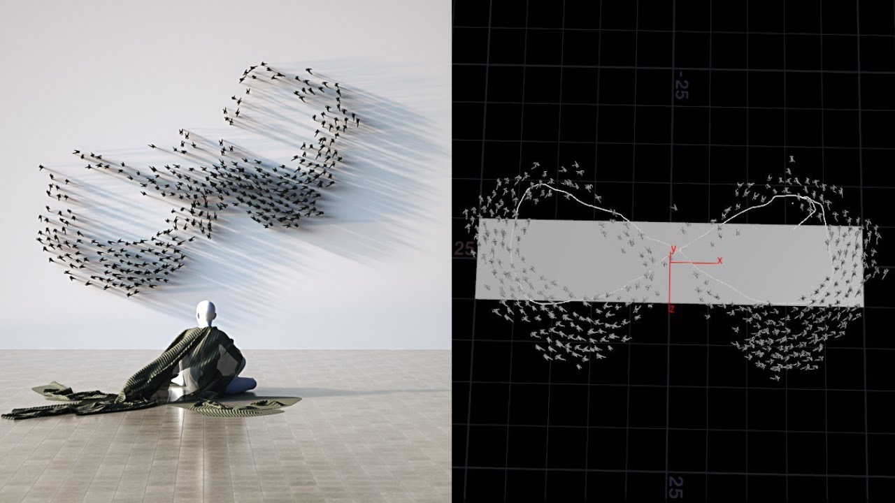 Houdini Crowd Simulation Walk Path | FREE PROJECT