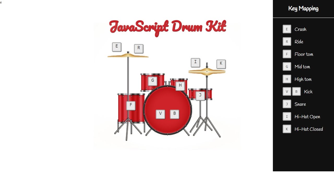 JAVASCRIPT Course Project Based Learning - Drum Kit Project Using Javascript