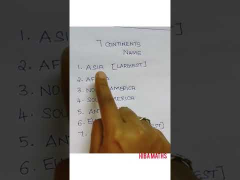 7 continents name | what are the names of 7 continents