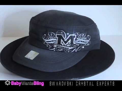 Swarovski Michigan Wolverines Crystal Bling Rhinestone Ladies Cadet Hat Cap