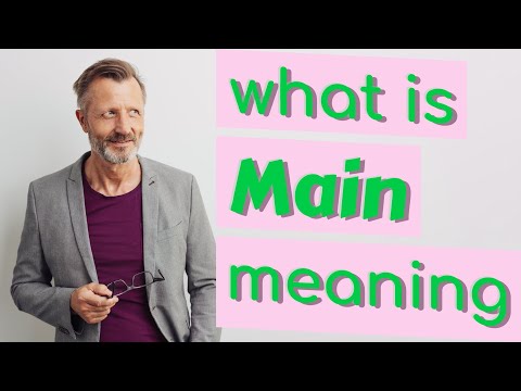 Main | Meaning of main