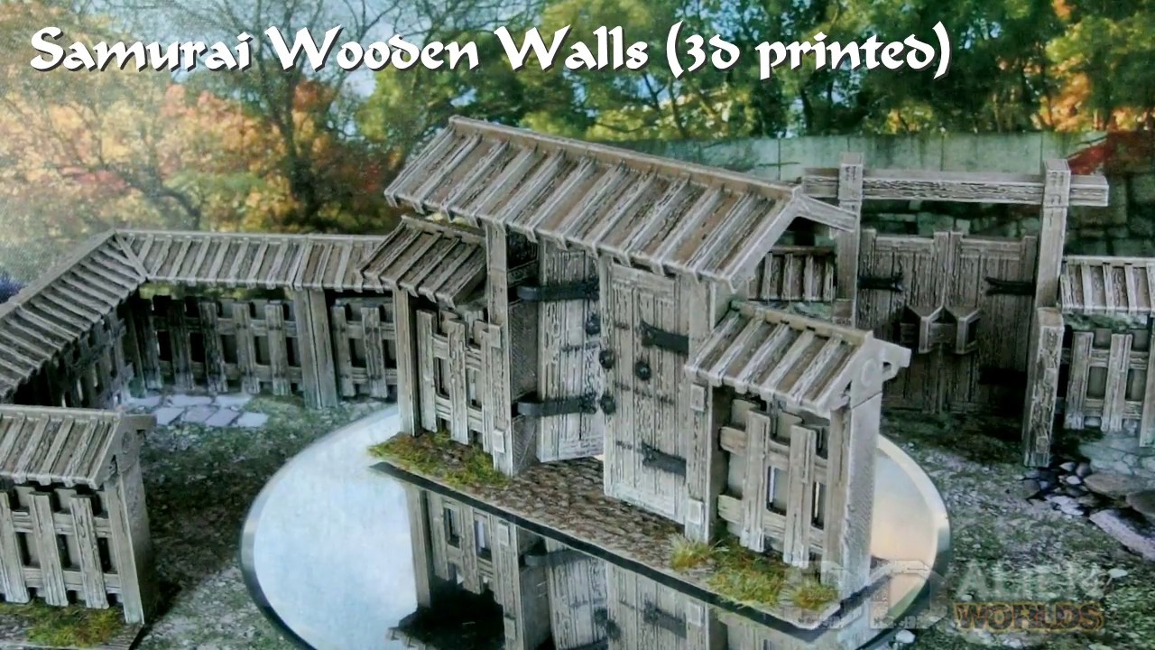 Samurai 3D-printable Wooden Walls