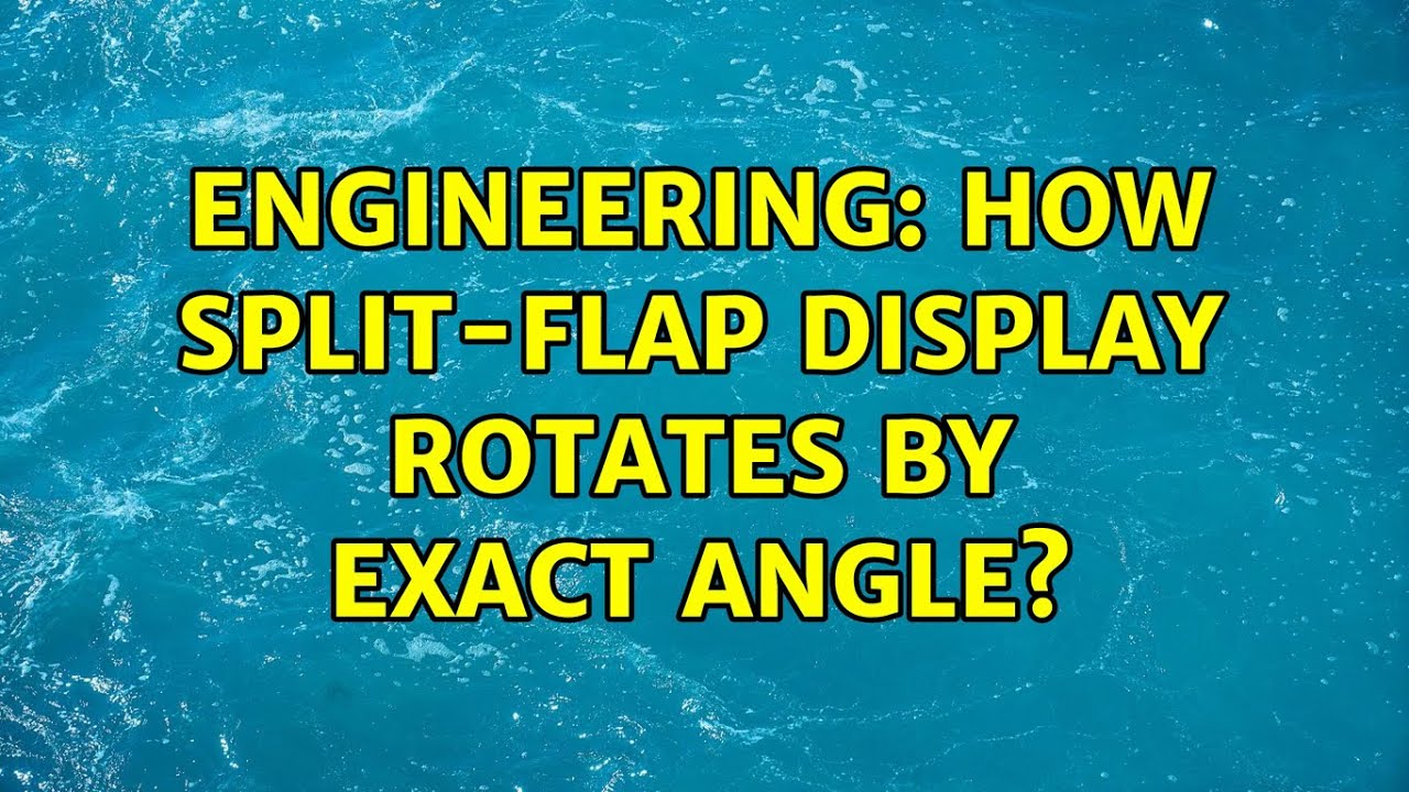 Engineering: How split-flap display rotates by exact angle?