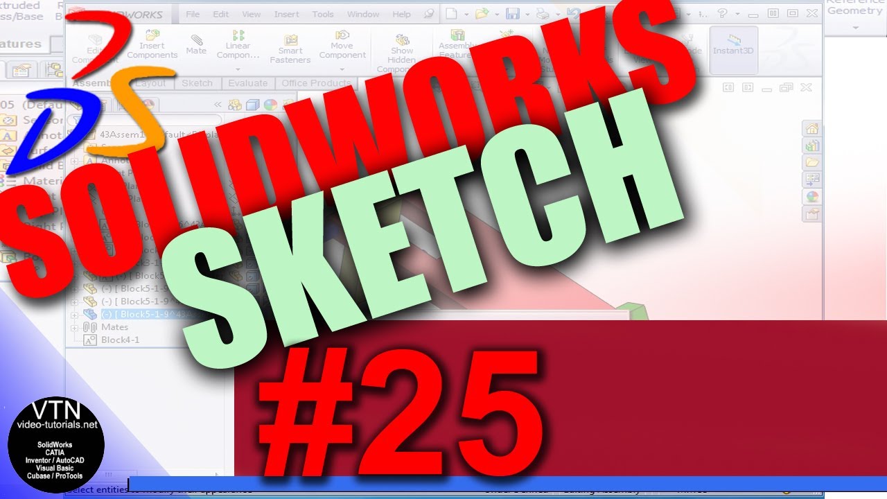 25 SOLIDWORKS tutorial sketch ( Circular Sketch Pattern )
