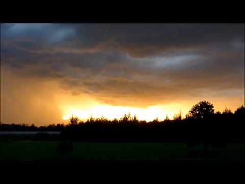 Strong gusty wind and amazing sunset