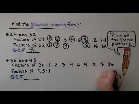 6th Grade Math 2.1a, Understand and Find Greatest Common Factors
