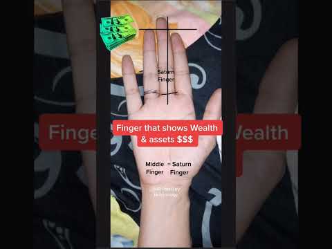 Rich signs on hand/the longer middle finger represent more wealth #astrology #palmistry #yt #wealth