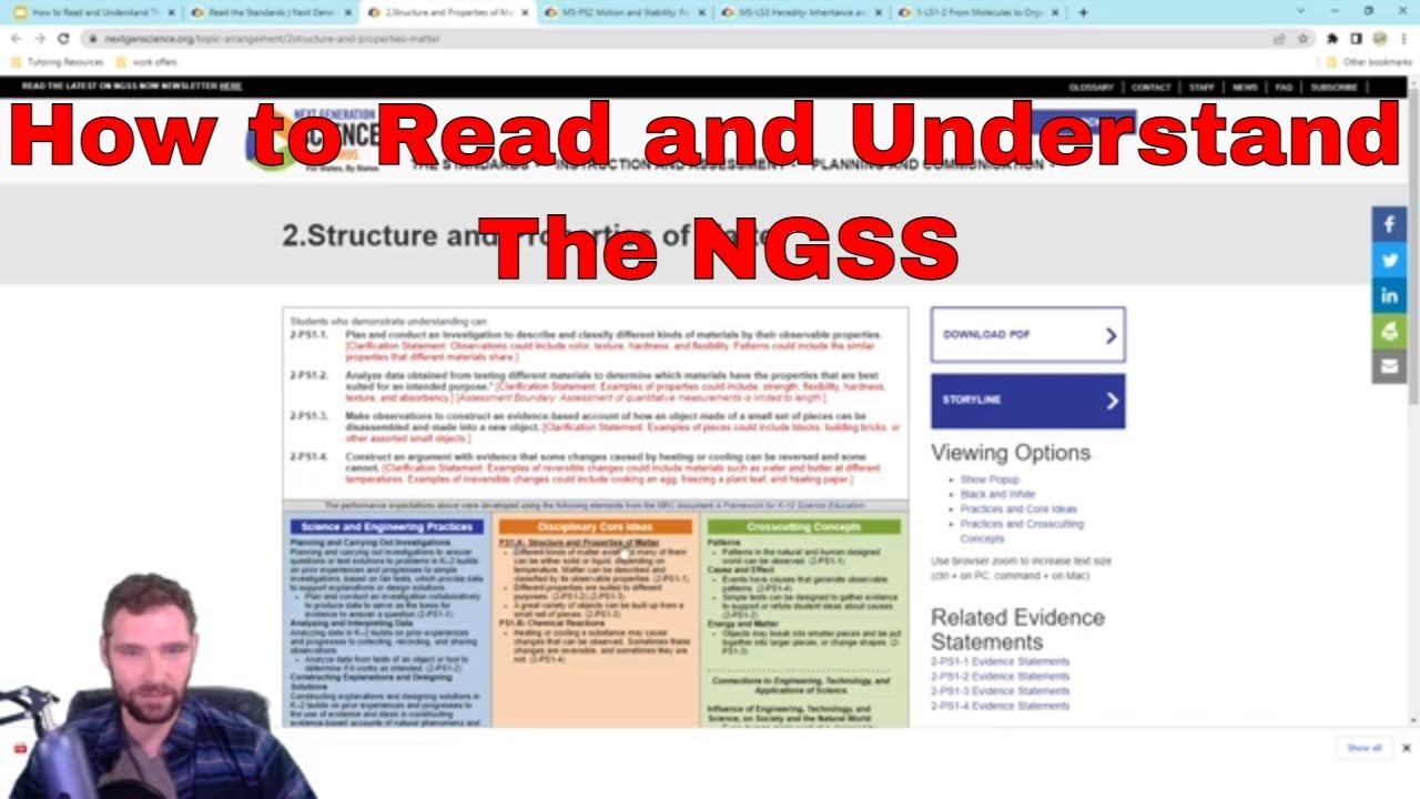 How to Read and Understand The Next Generation Science Standards (NGSS, 3D, SEP, CCC) - Teacher PD